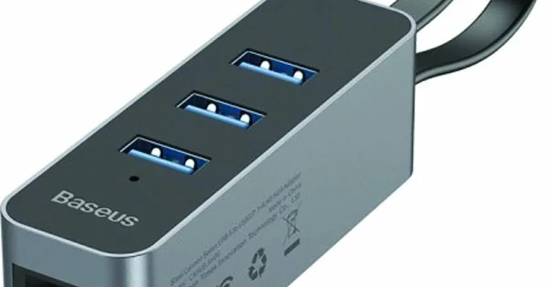 Baseus Steel Cannon Series USB A to USB3.0+RJ45 HUB Adapter Price BD