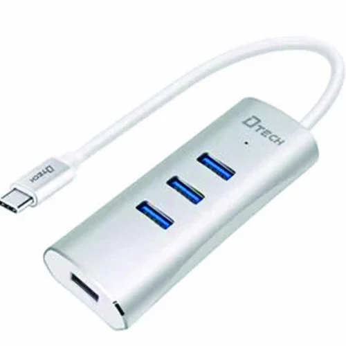 Dtech T0026 Type C To USB 3.0 4 Ports Hub Price in BD
