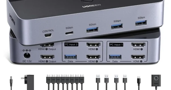 UGREEN 2 Monitor 2 Computer HDMI KVM Switch Price in BD