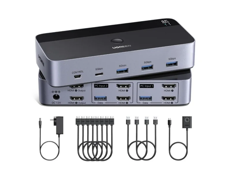 UGREEN 2 Monitor 2 Computer HDMI KVM Switch Price in BD