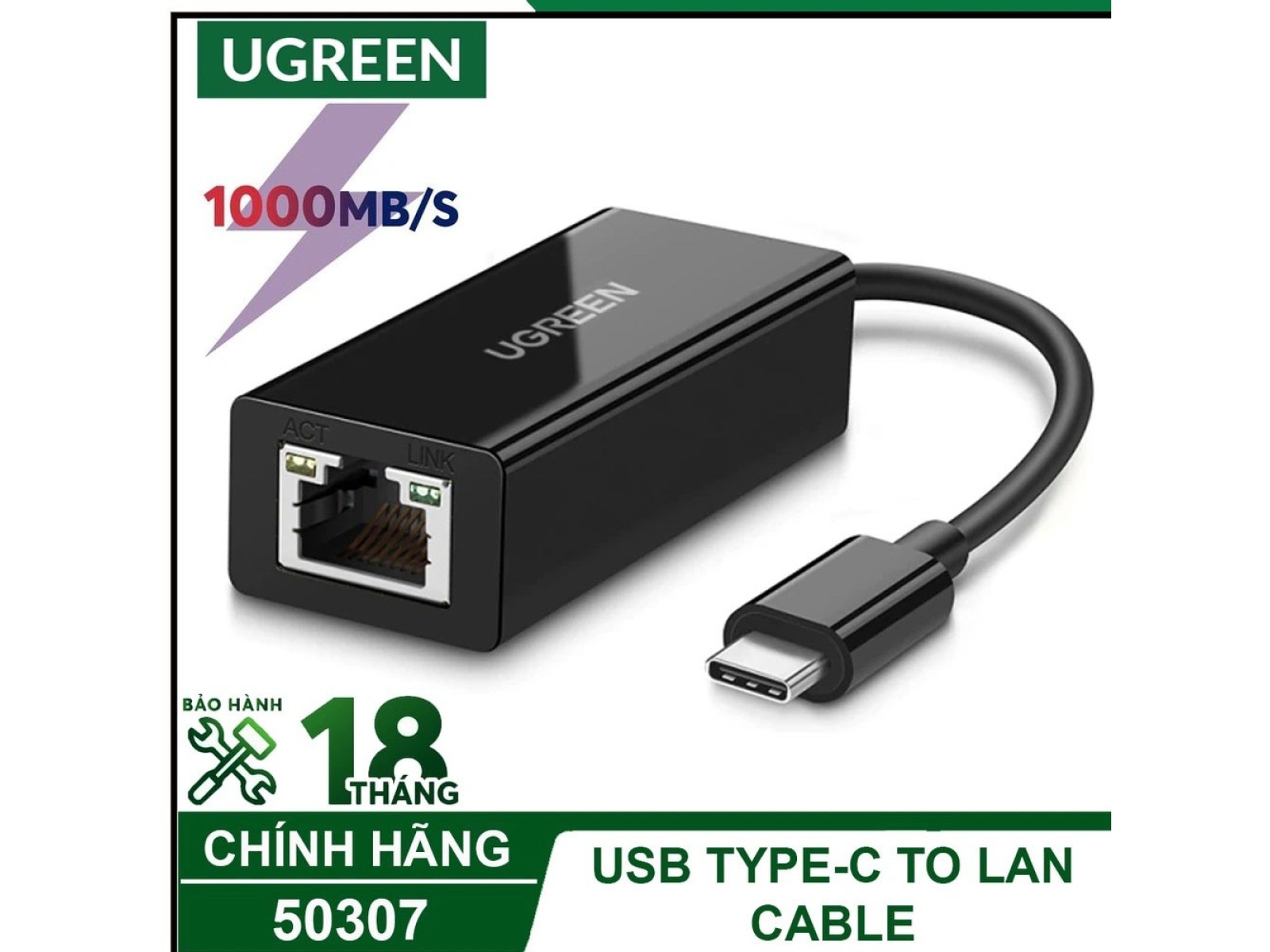 Ugreen 50307 USB C to 10/100/1000M Ethernet Adapter Price in bd