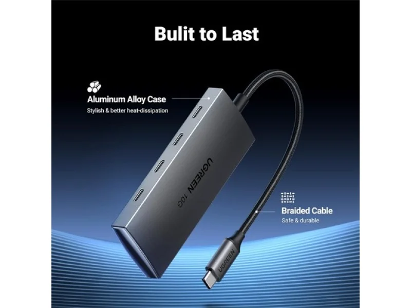 UGREEN USB 3.2 GEN 2 USB C 10G HUB CM480(15651) Price in BD