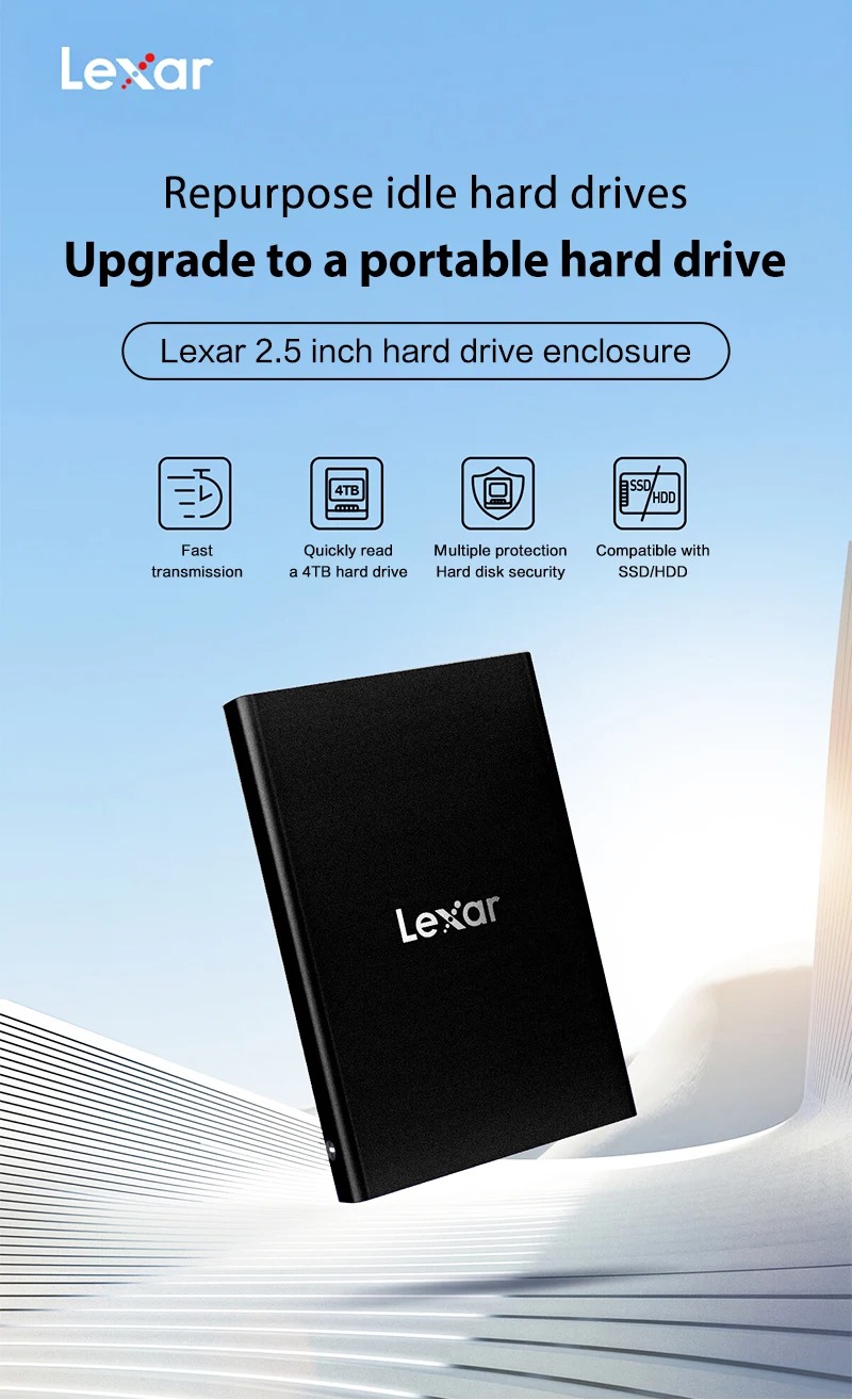 Lexar E100 2.5 inch SATA Hard Drive Enclosure Price in Bangladesh